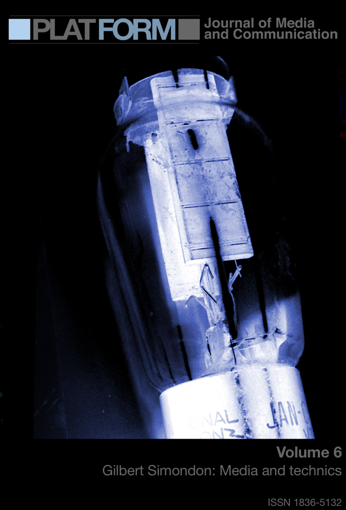 Vol. 6.1 – Gilbert Simondon: Media and technics – Platform: Journal of ...